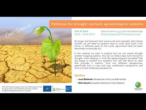AEEU/Stichting Boerengroep Webinar 21.06.21 - Pathways for drought resilient agroecological systems