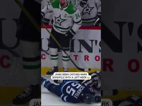 Jamie Benn Drops Mark Scheifele With A Left Hook 💥