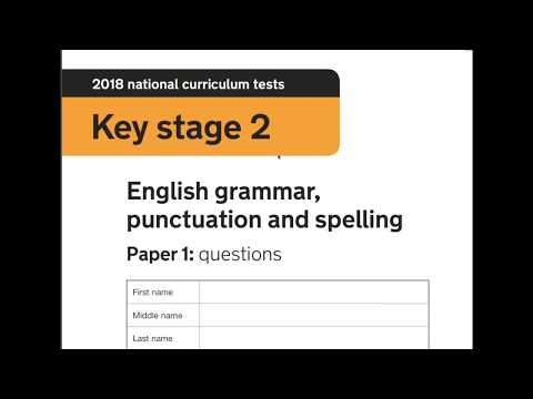2018 SATs paper SPAG - grammar, punctuation test walkthrough