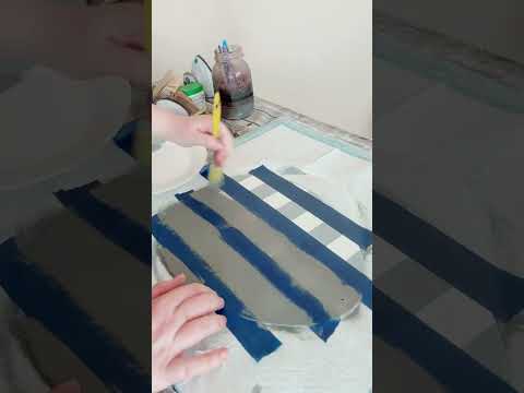 DIY Buffalo plaid paint technique