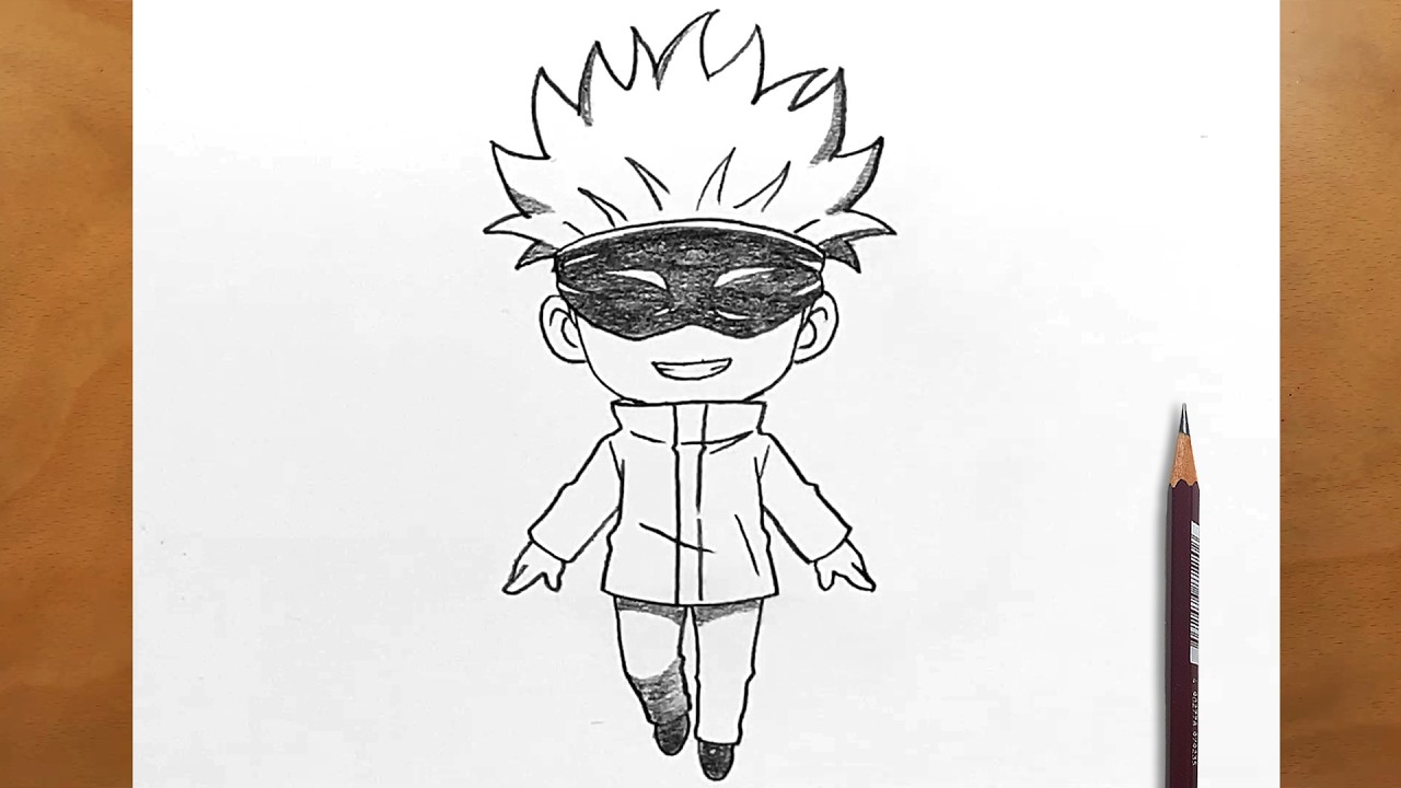 How to Draw Gojo Satoru Chibi | Jujutsu Kaisen Easy Anime Drawing