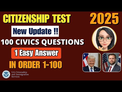 🛑TỔNG KẾT 100 CÂU THI QUỐC TỊCH MỸ 2025 FULL 🛑 THEO THỨ TỰ  1-100