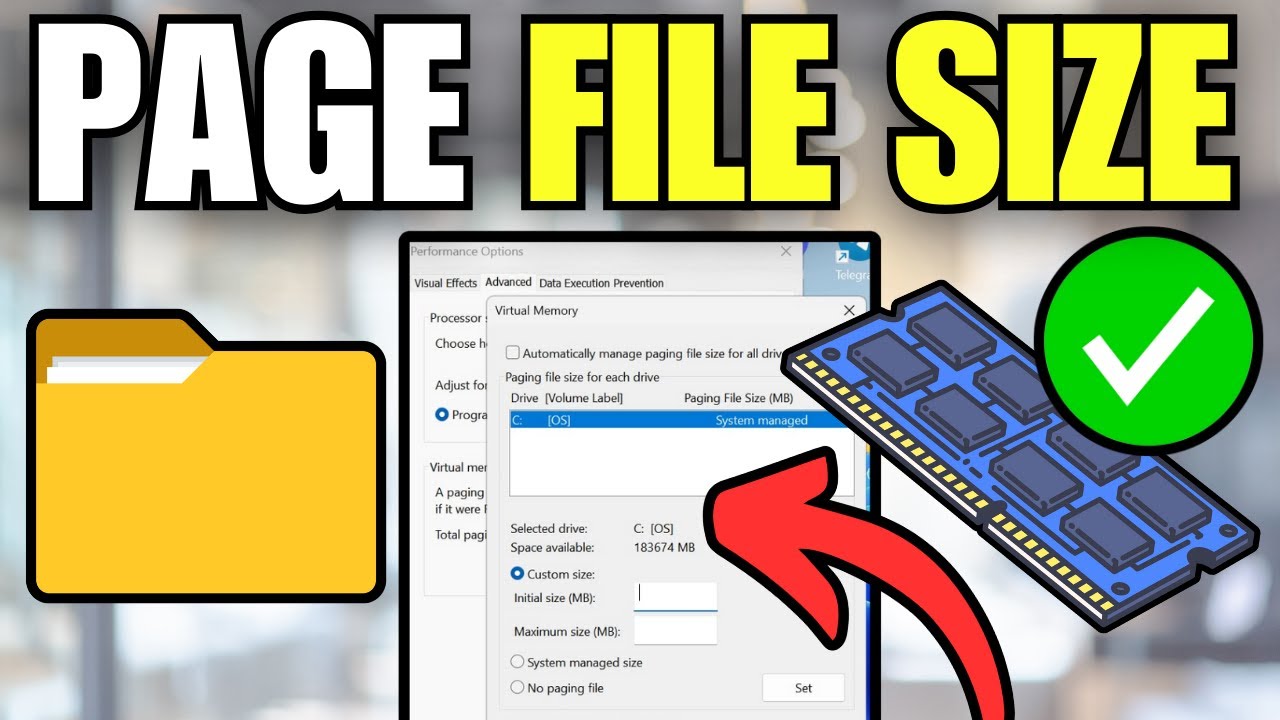 How To Set Custom Page File Size (4GB, 8GB, 16GB, 32GB RAM)