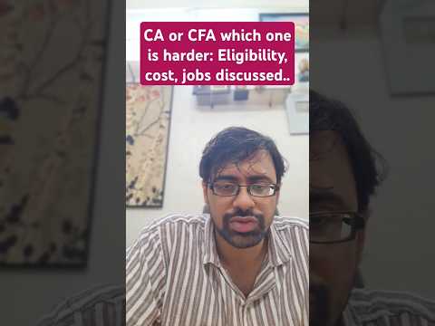 CA or CFA which one is harder: Eligibility, cost, jobs discussed.. #ca #cfa #accountant