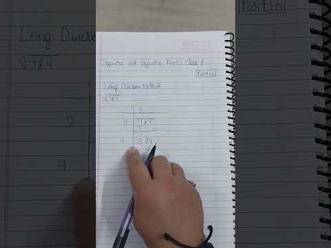 Square and square root class 8 part 10 #divisionmethod #squareroot #784squareroot #Gurujiacademy