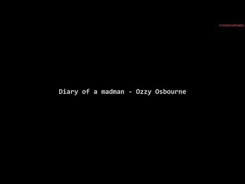 Ozzy Osbourne - Diary Of a Madman[Lyric Video]