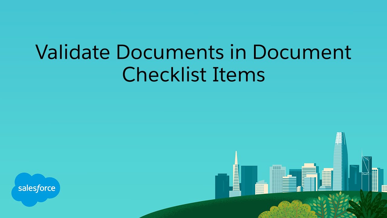Validate Documents in Document Checklist Items