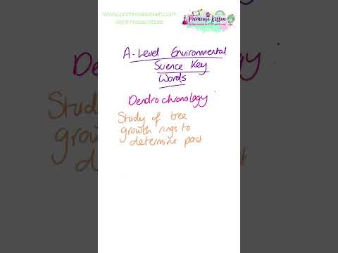 Environmental Science Key Words: Dendrochronology