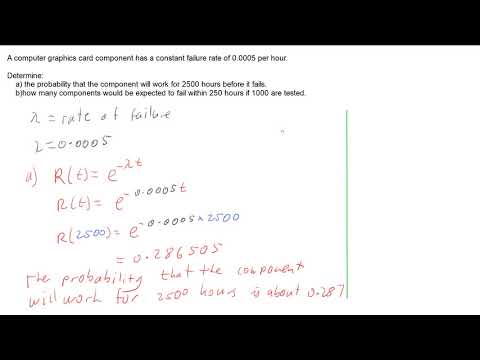 Reliability Function of the Exponential Distribution