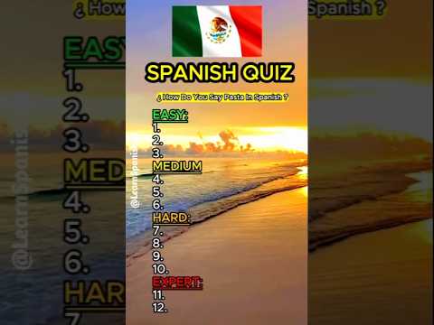 How Do You Say PASTA In Spanish? #spanish#spanishquiz#learnspanish#easyspanish#shortfeed