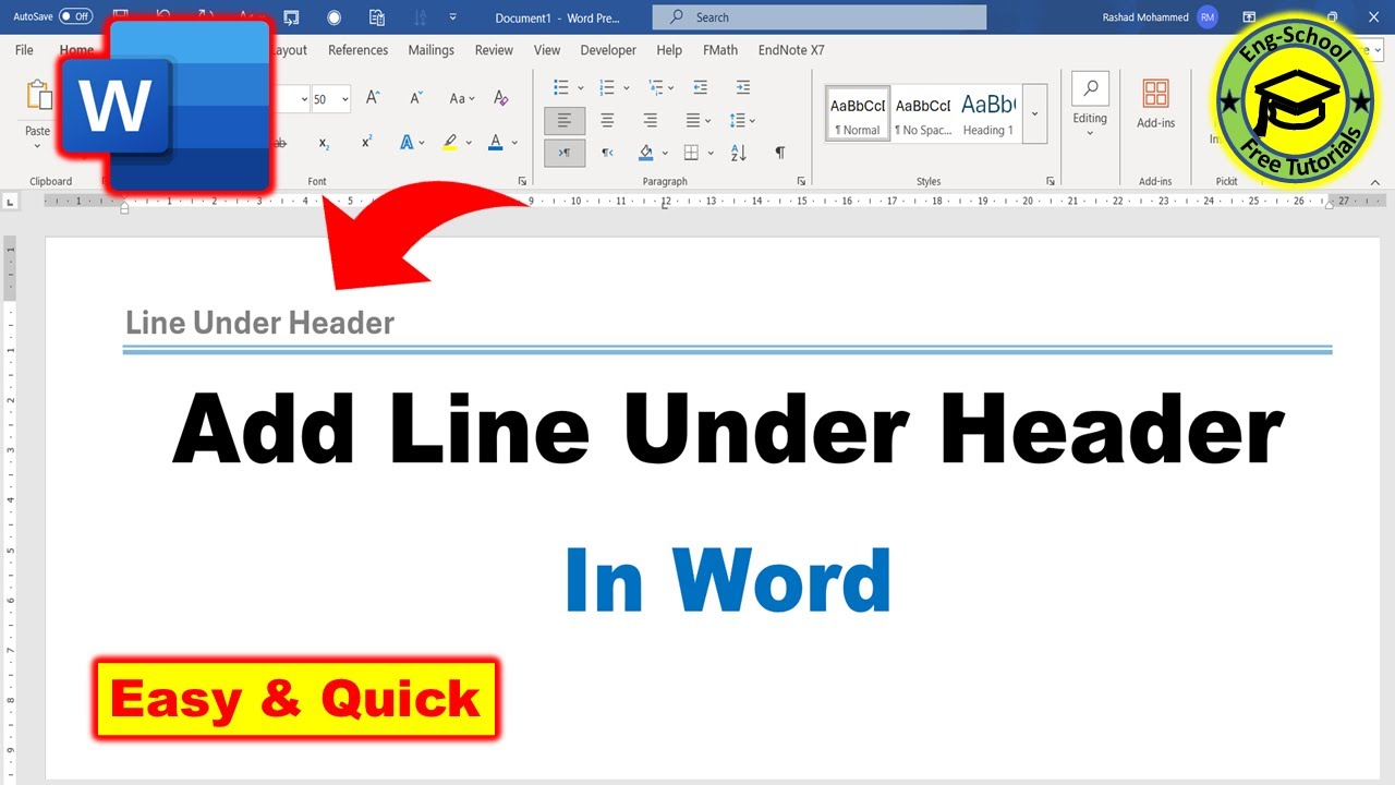 How to Add Line Under Header In Word |Add Line Under Header In Microsoft Word | Line Under Header