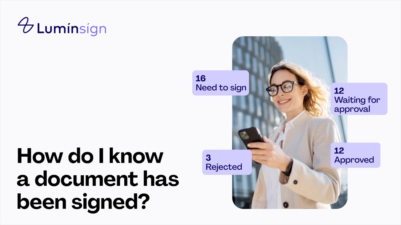 How can I track the status of the document I've sent to be signed?