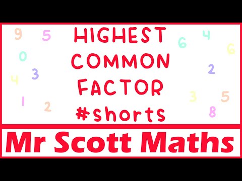 Finding the Highest Common Factor (HCF) of a Pair of Numbers #shorts