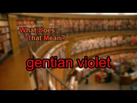 What does gentian violet mean?