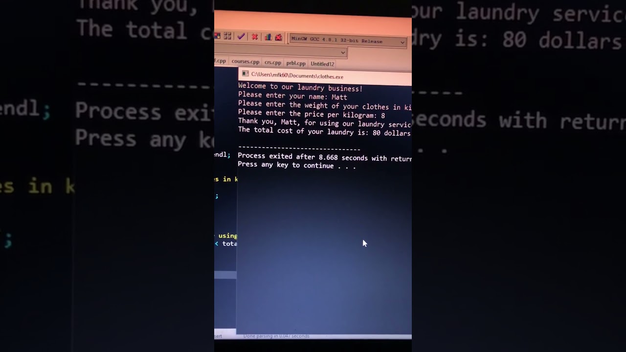 laundry output c++#coders #codemasters #coding #codinglife #codingninja #codelife #code #coders