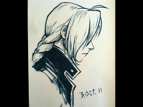 Full Metal Alchemist drawing tutorial/stylish anime drawing within 4 min
