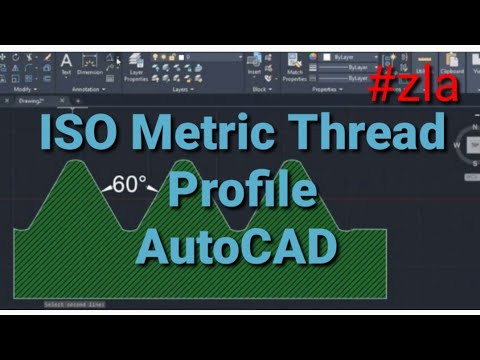 ISO METRIC THREAD PROFILE || AUTOCAD