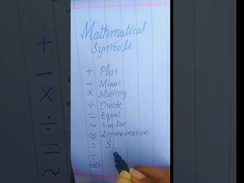 Math symbols #shorts shortfeed