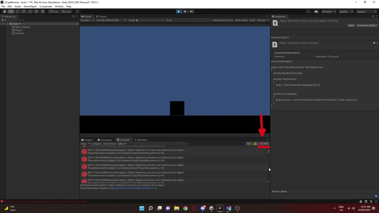 When you try coding but get 999+ errors - Unity