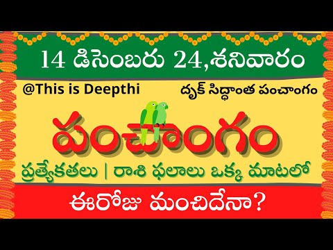 Today Tithi|Today panchangam|Telugu panchangam|telugu calendar today|Daily panchangam| 14 Dec 2024