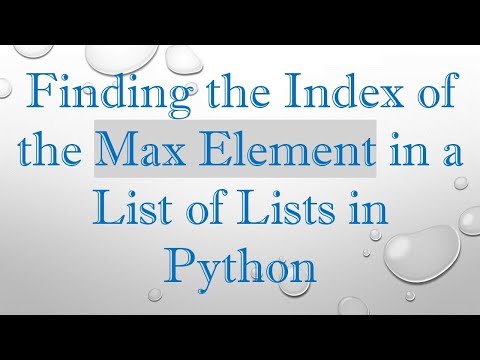 Finding the Index of the Max Element in a List of Lists in Python