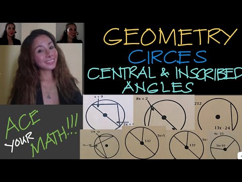 GEOMETRY: CIRCLES || SOLVING CENTRAL AND INSCRIBED ANGLES by Jane Maciejewski