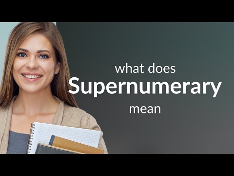 Supernumerary — meaning of SUPERNUMERARY