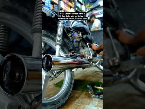 GCL short old silencer in splendor & delex bike 👍 #youtube #biker07 #youtubeshorts #trending
