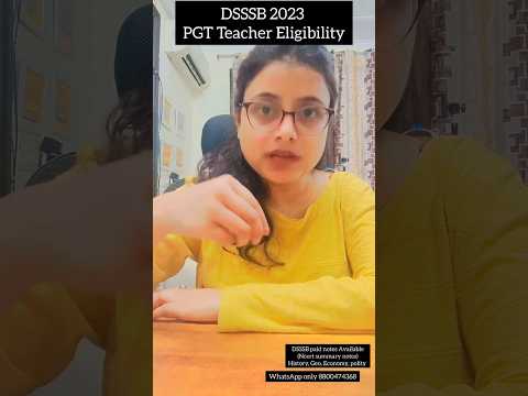 DSSSB 2023 PGT TEACHER ELIGIBILITY #dsssb_pgt_eligibility #shikshaalaya #dsssb_2023 #ytshorts#shorts