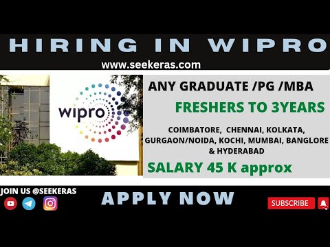JOB UPDATES – WIPRO – ASSOCIATE - ORDER MANAGEMENT, PRODUCT AGENT || SEEKERAS || 15 OCTOBER 2022