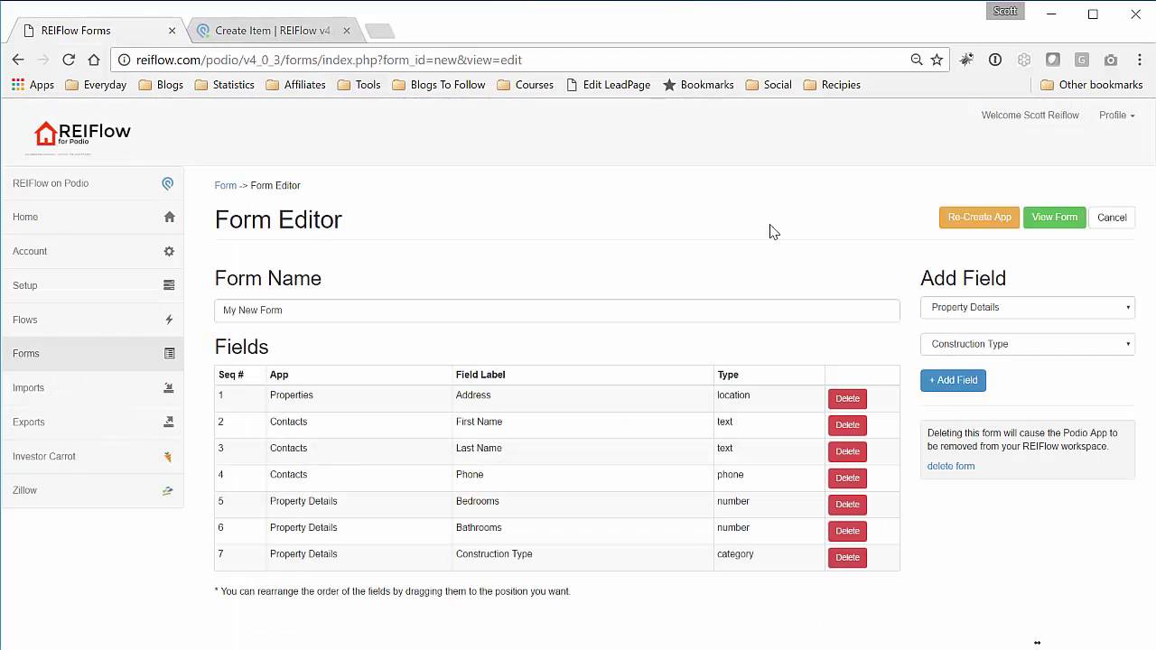 REIFlow - Form Tool - Demo