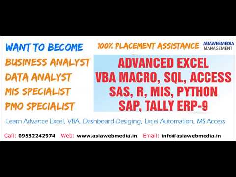 Advanced Excel Training, Advanced Excel Course in India