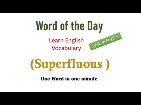 Vocabulary: Learn English Words Daily | Superfluous