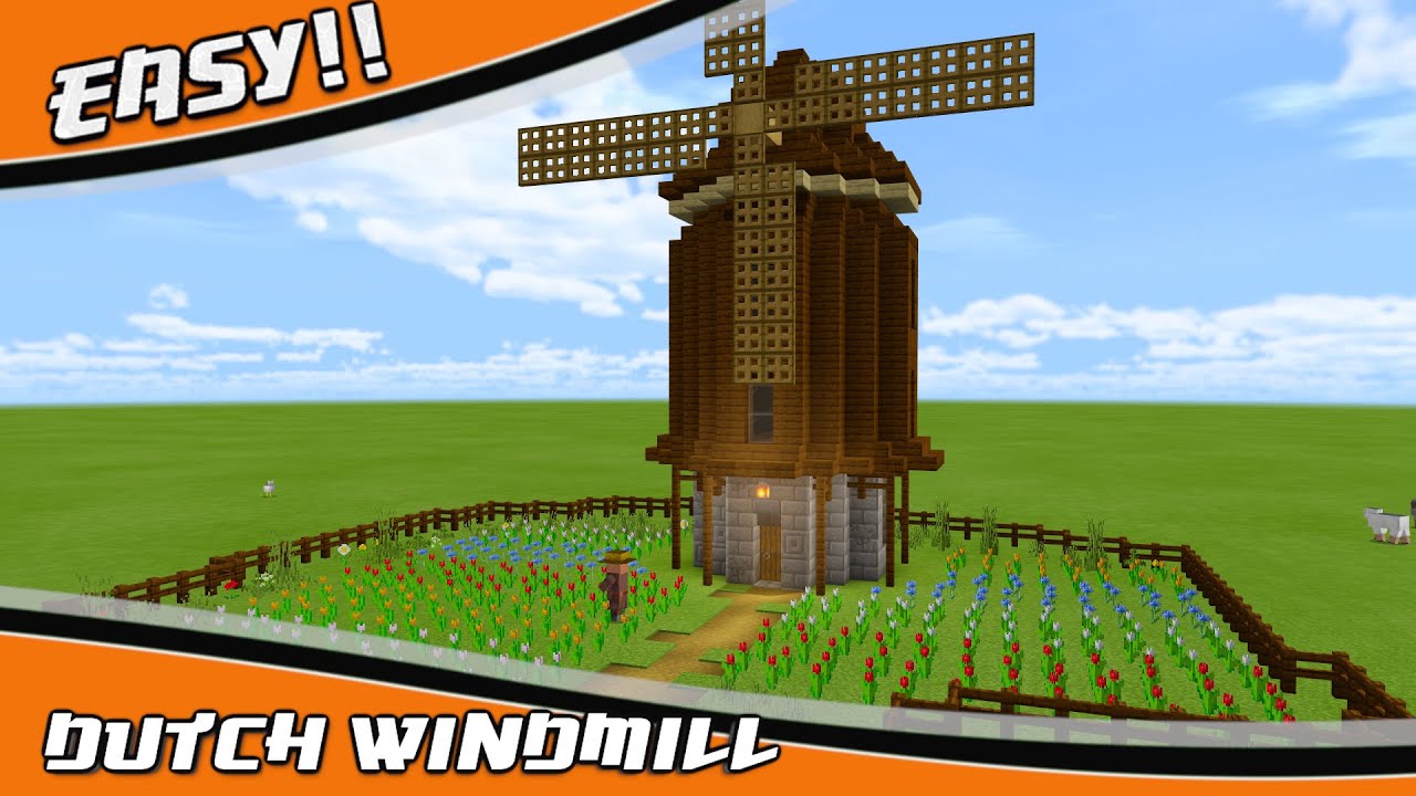Easy Medieval Windmill Tutorial: How to Build a Dutch Windmill in Minecraft 1.20