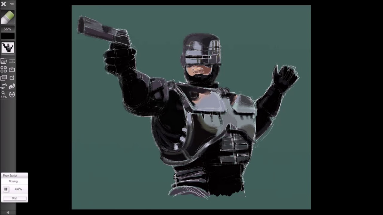 Robocop using ArtRage