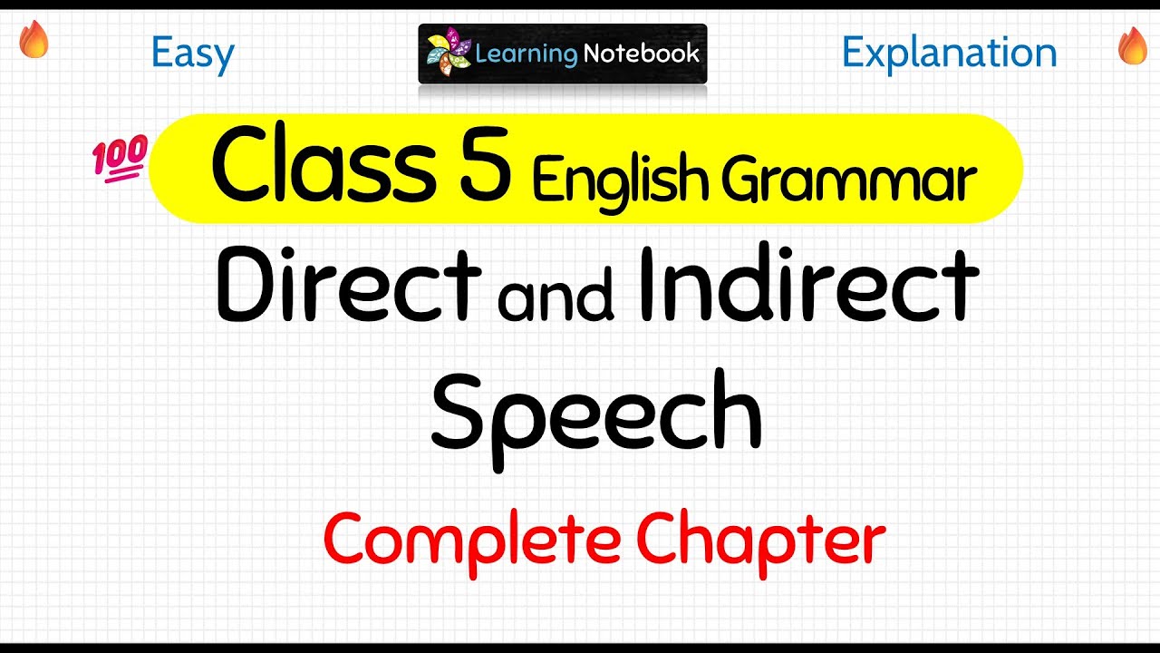 Class 5 Direct and Indirect Speech