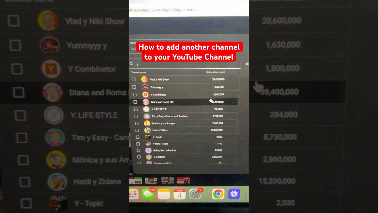 How To Add Channels To Your YouTube Channel #shorts