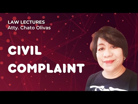 [Civil Procedure] Significance of a Complaint in an ordinary civil action (Video27).