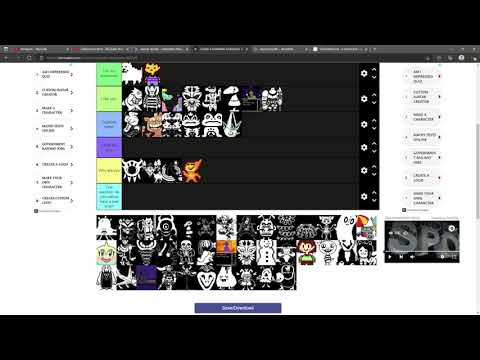 Creating a Undertale Characters Tier List!