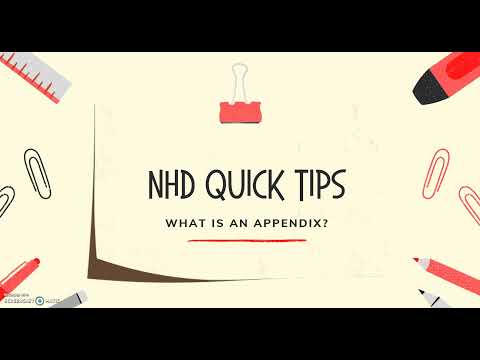 What is an Appendix? (NHD Quick Tip)