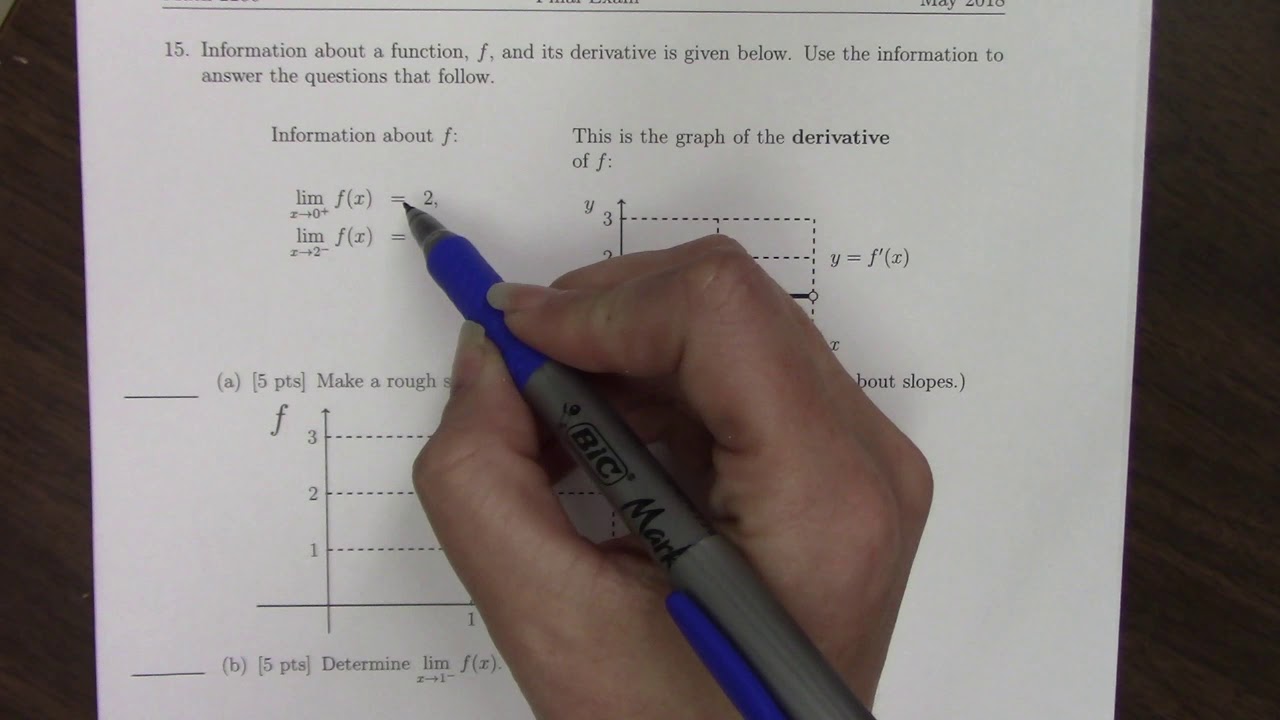 Problem 15 Spring 2018 2250 Final