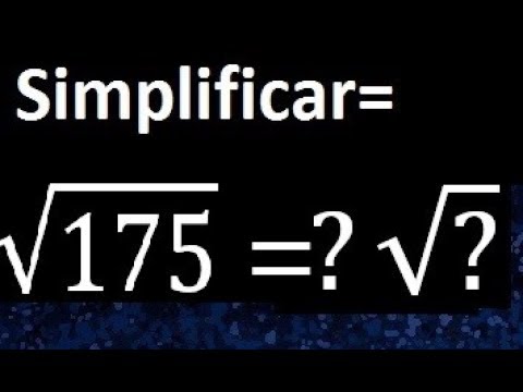 square root of 175 . how to reduce the square root