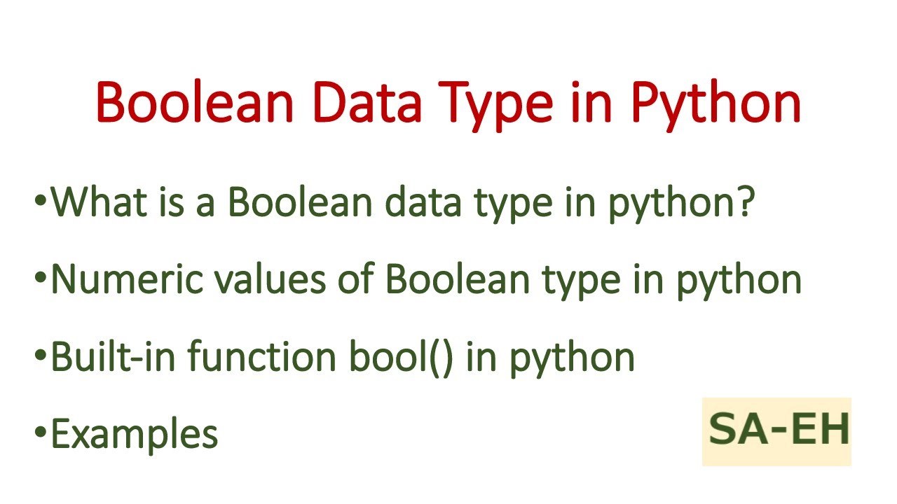 Boolean data type in Python | Boolean Type in Python | CBSE | Data Types in Python | Python Tutorial