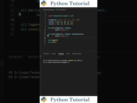 Creating Stacked Barcharts With Matplotlib | Python Tutorial