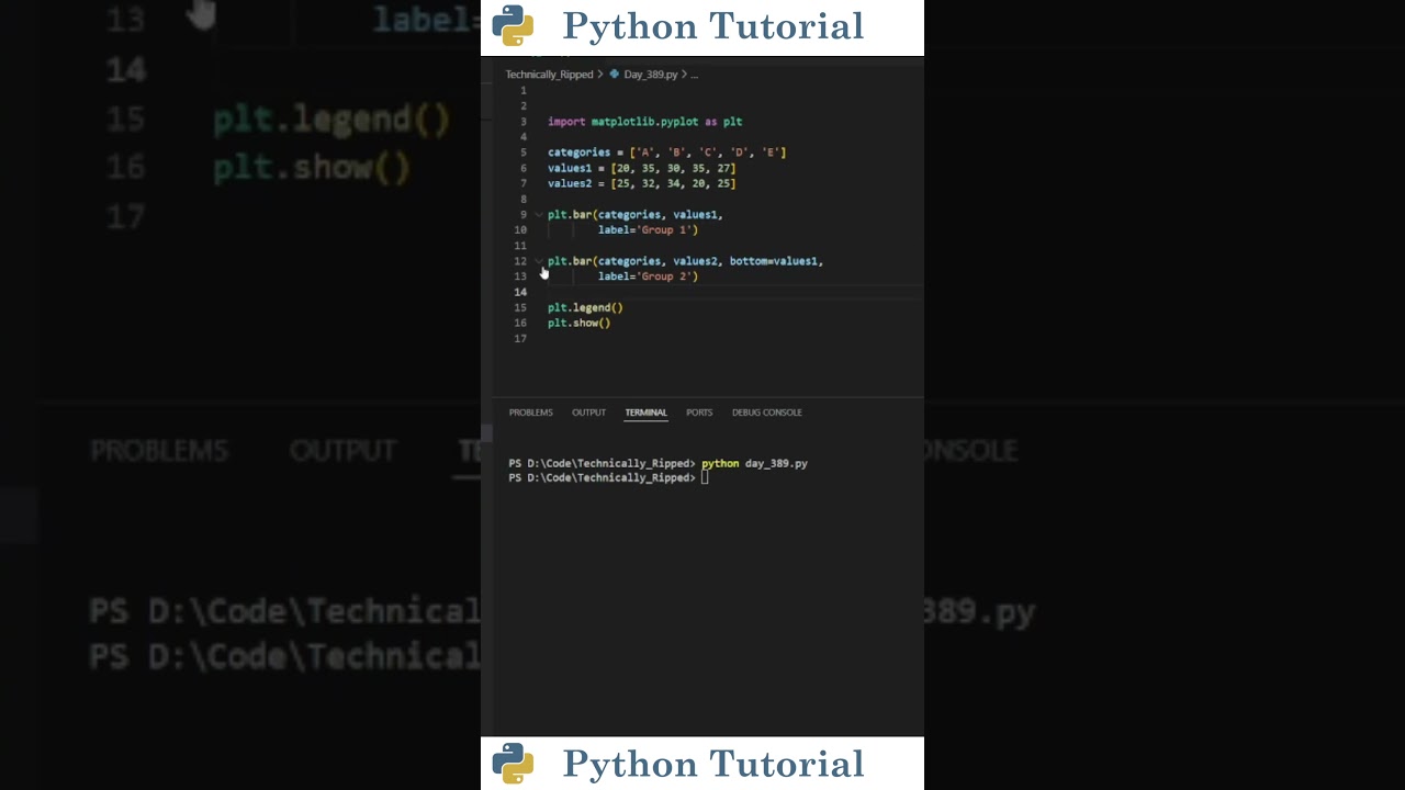 Creating Stacked Barcharts With Matplotlib | Python Tutorial