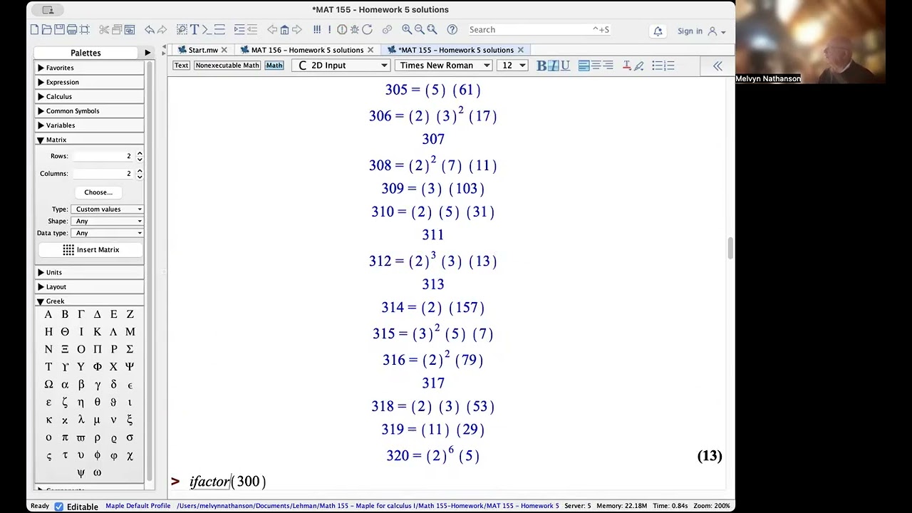 MAT 155 - Homework 5 solutions