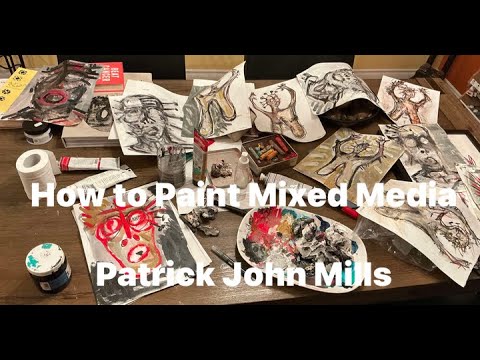 How to Paint Mixed Media - Expressive Self-Portrait Tutorial