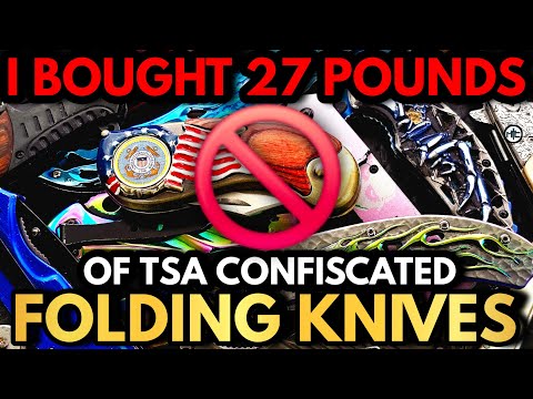 I Bought 27 POUNDS Of TSA Confiscated Knives And I Found... THE JOKER'S KNIFE!?