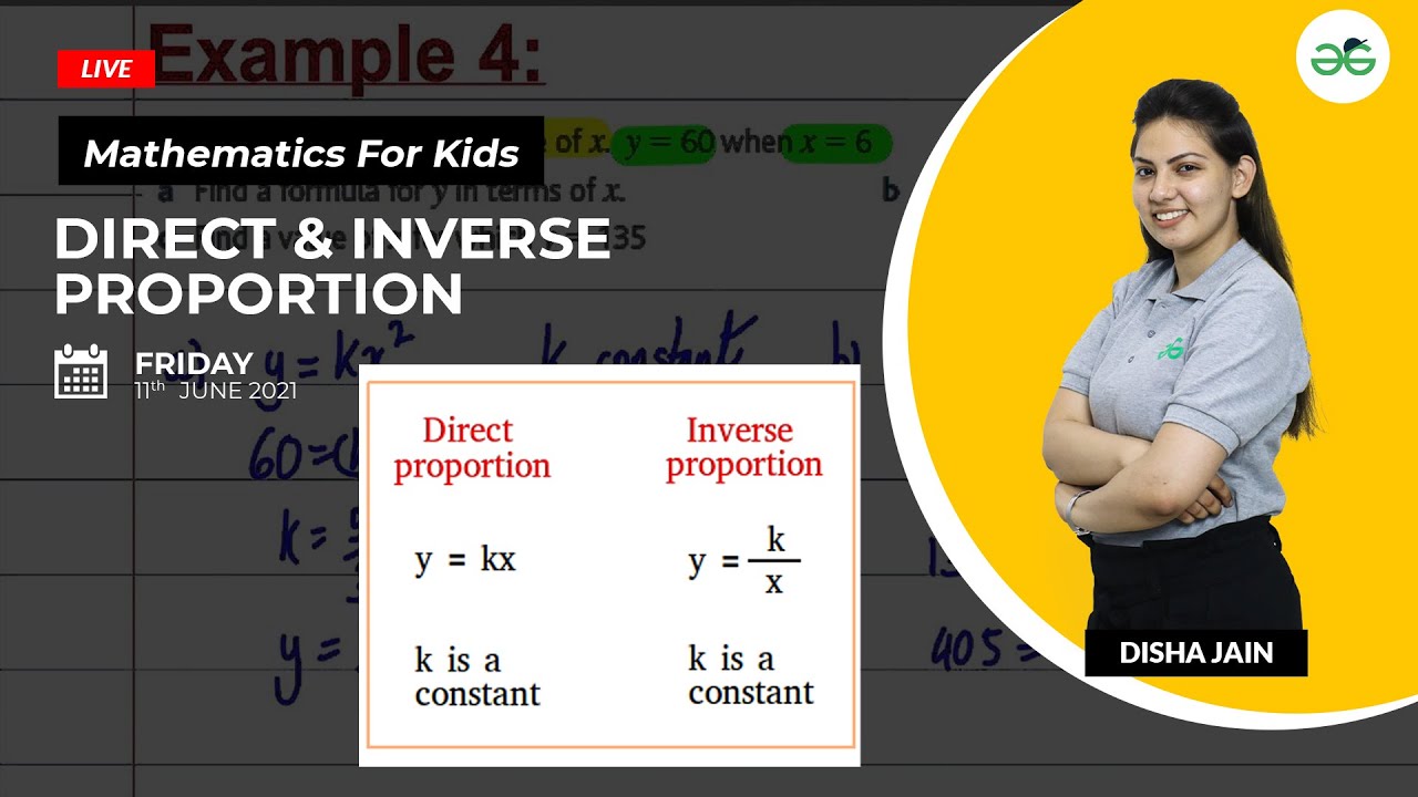 Mathematics for kids- Lecture 16 | Direct and Inverse Proportions