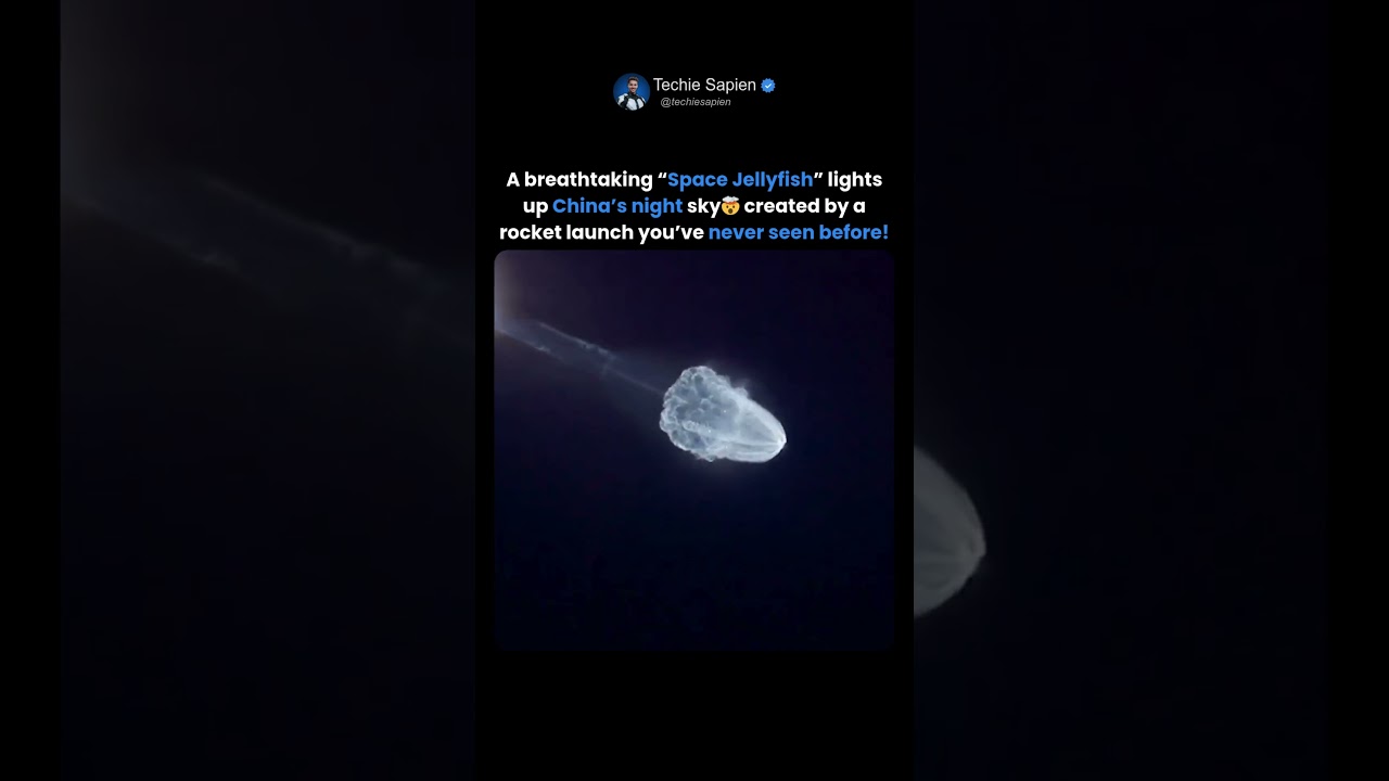 China’s Tianzhou-9 Rocket Lights Up the Sky With a Breathtaking “Space Jellyfish” Effect! 🌠